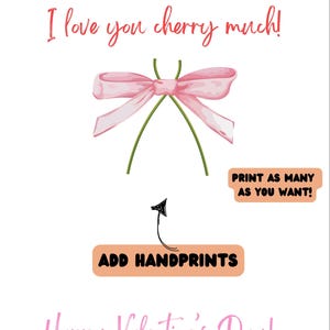 Valentines Day Handprint Craft, Valentines Printable Card, Kids ...