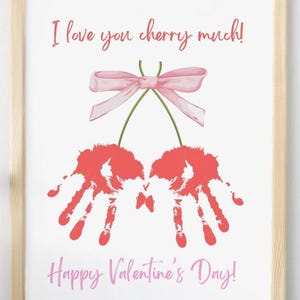 Valentines Day Handprint Craft, Valentines Printable Card, Kids ...