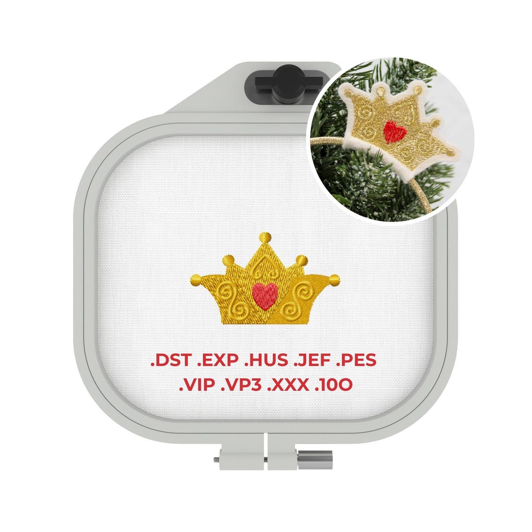 Royal Crown Machine Embroidery Design DIY Headband Accessory ...