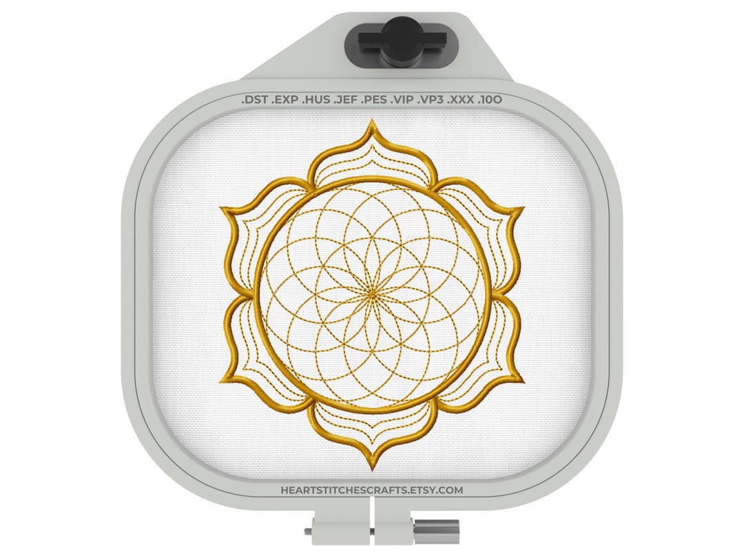 Mandala Machine Embroidery Design – Sacred Geometry – Lotus of Life ...