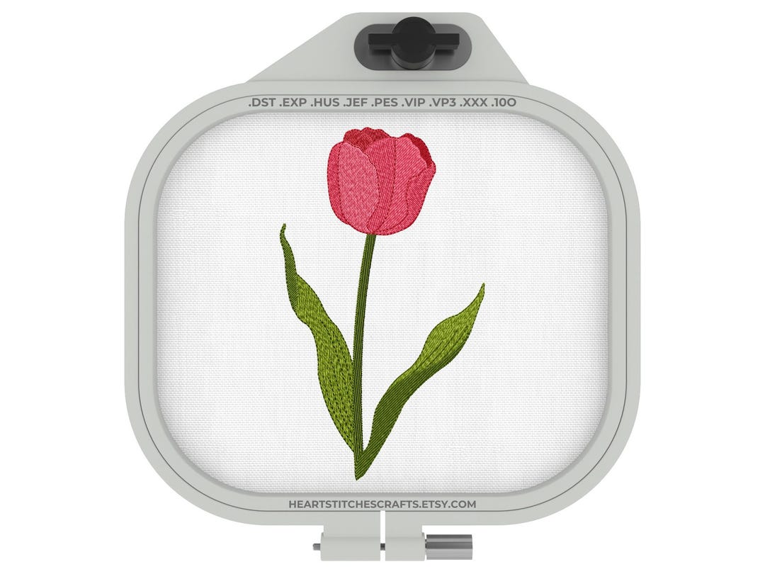 Tulip Machine Embroidery Design: Floral Spring Pattern (digital ...