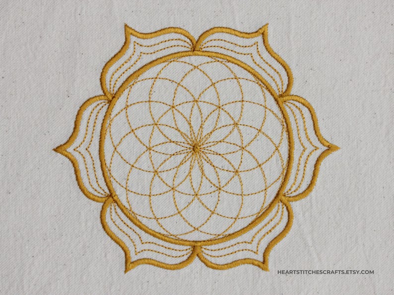Mandala Machine Embroidery Design – Sacred Geometry – Lotus of Life ...