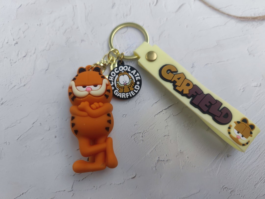 Garfield Keychain Keychains Cartoon - Etsy
