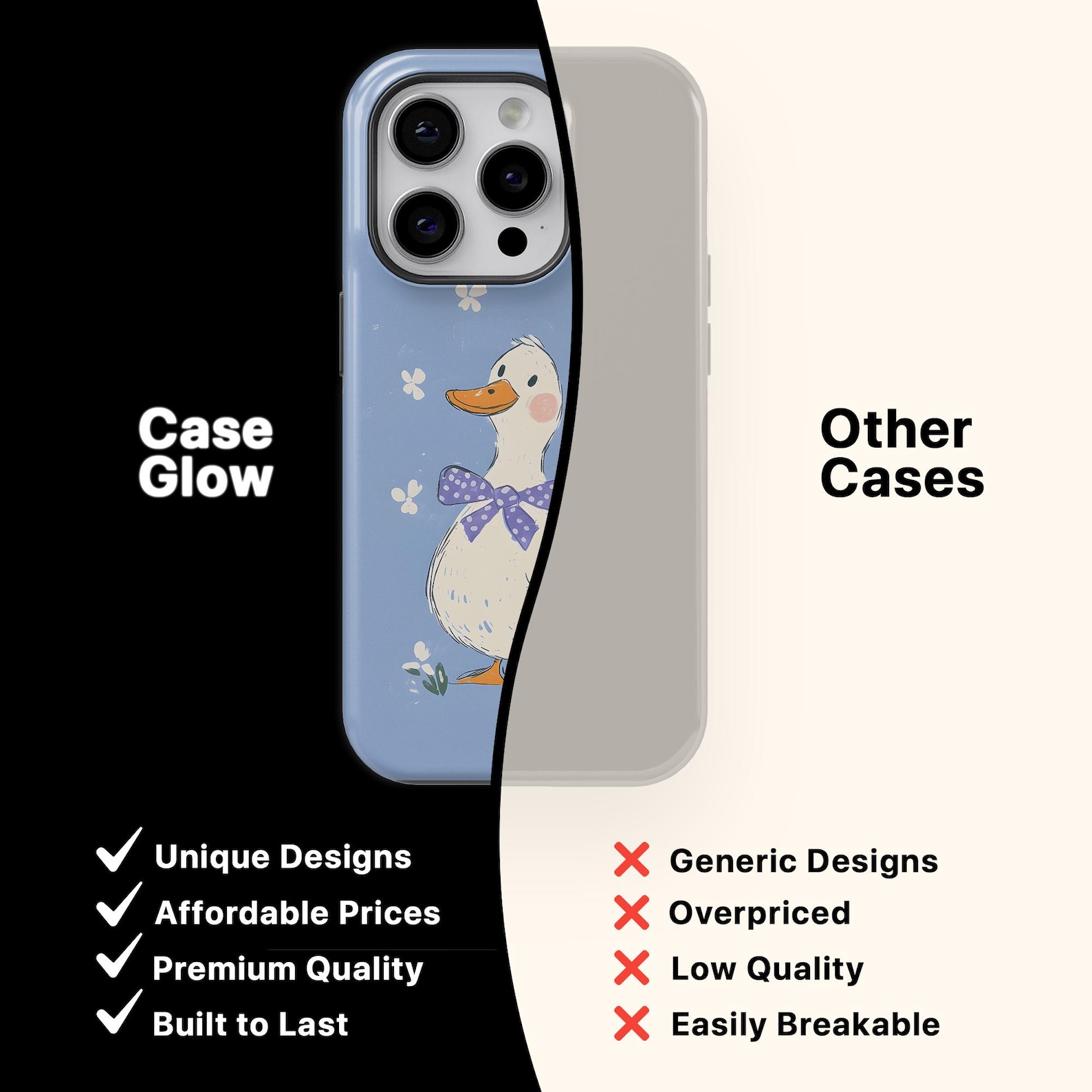 Goose Phone Case Duck Lover Phone Case Cute Animal Phone Case Pastel ...
