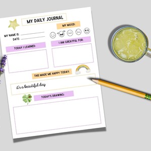 Kids Daily Journal Printable, Journal for Kids, Diary of Children, Kids ...