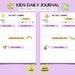 Kids Daily Journal Printable, Journal for Kids, Diary of Children, Kids ...