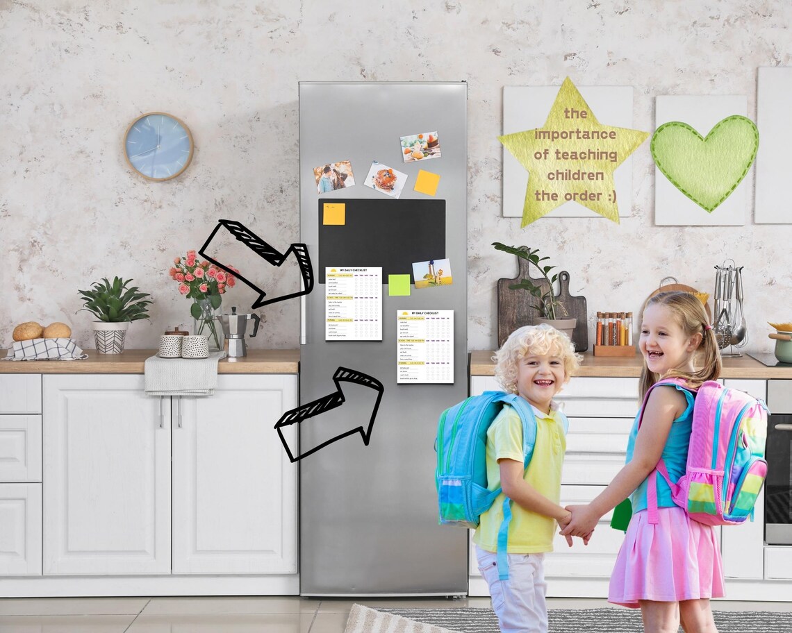 Kids Daily Checklist, Chore Chart for Kids Printable, Digital Chore ...