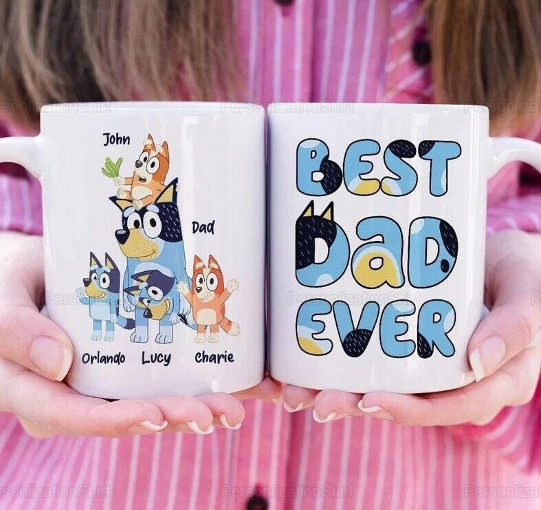 Bluey Family Mug Bluey Dad Coffee Mug Rad Dad Bluey Mug - Etsy