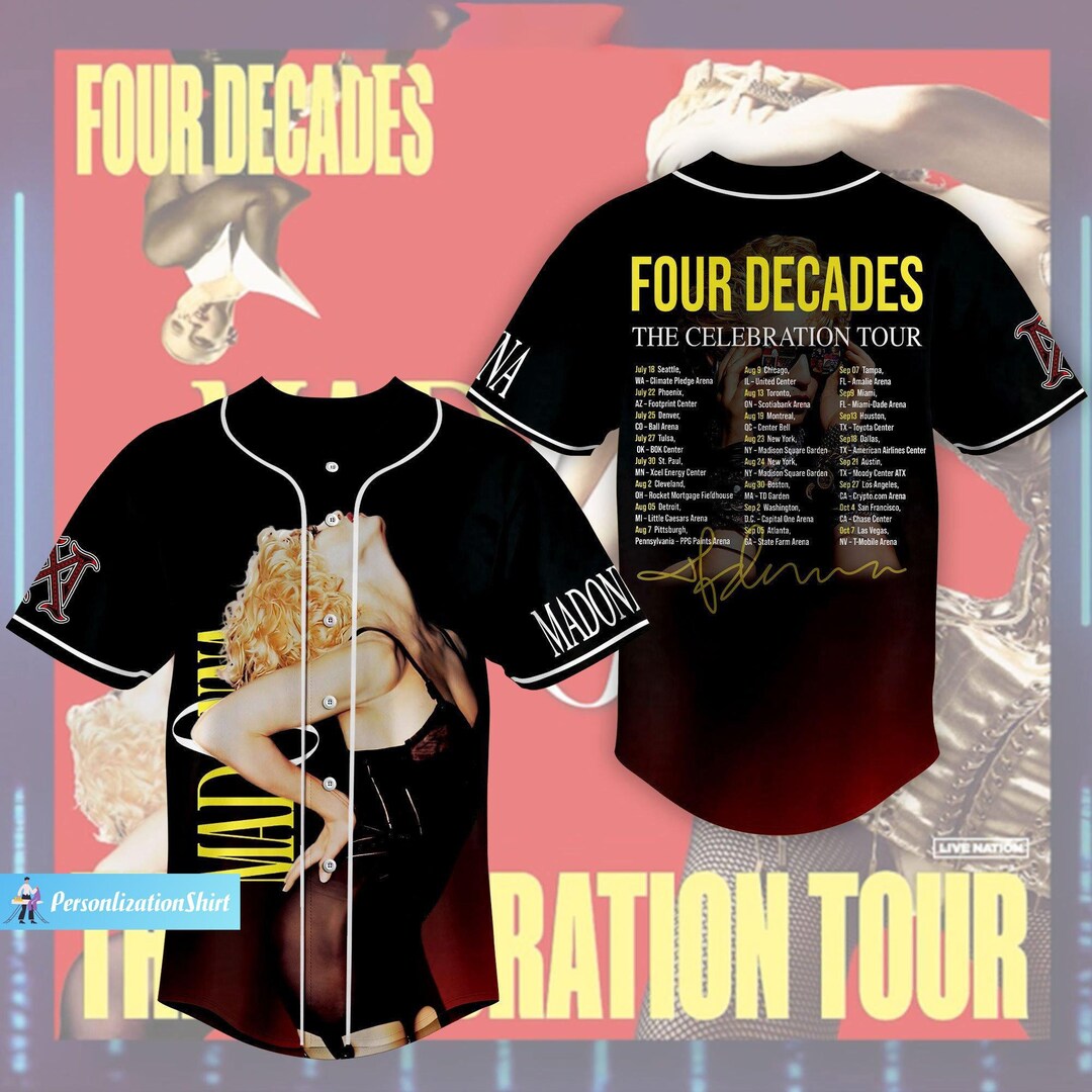 Madonna Tour Jersey Madonna Jersey Shirt Madonna Baseball - Etsy