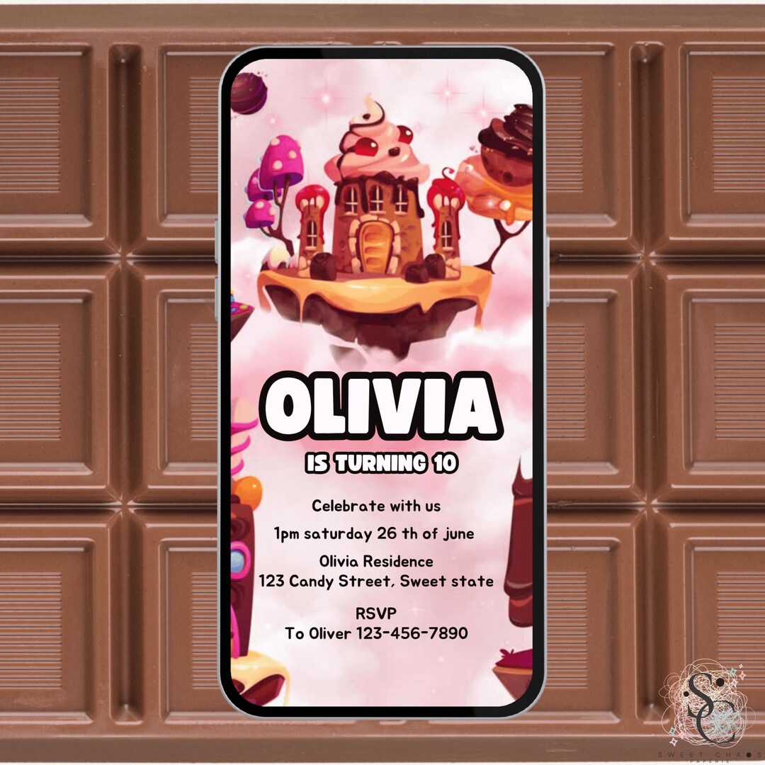 Editable Chocolate Party Invitation,chocolate Village Birthday Invite ...