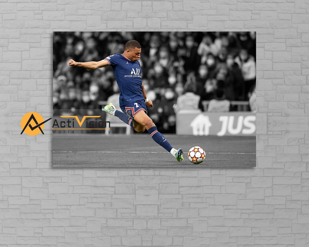 Kylian Mbappé Soccer Player, Soccer Prints , Sports Wall Art, Soccer ...
