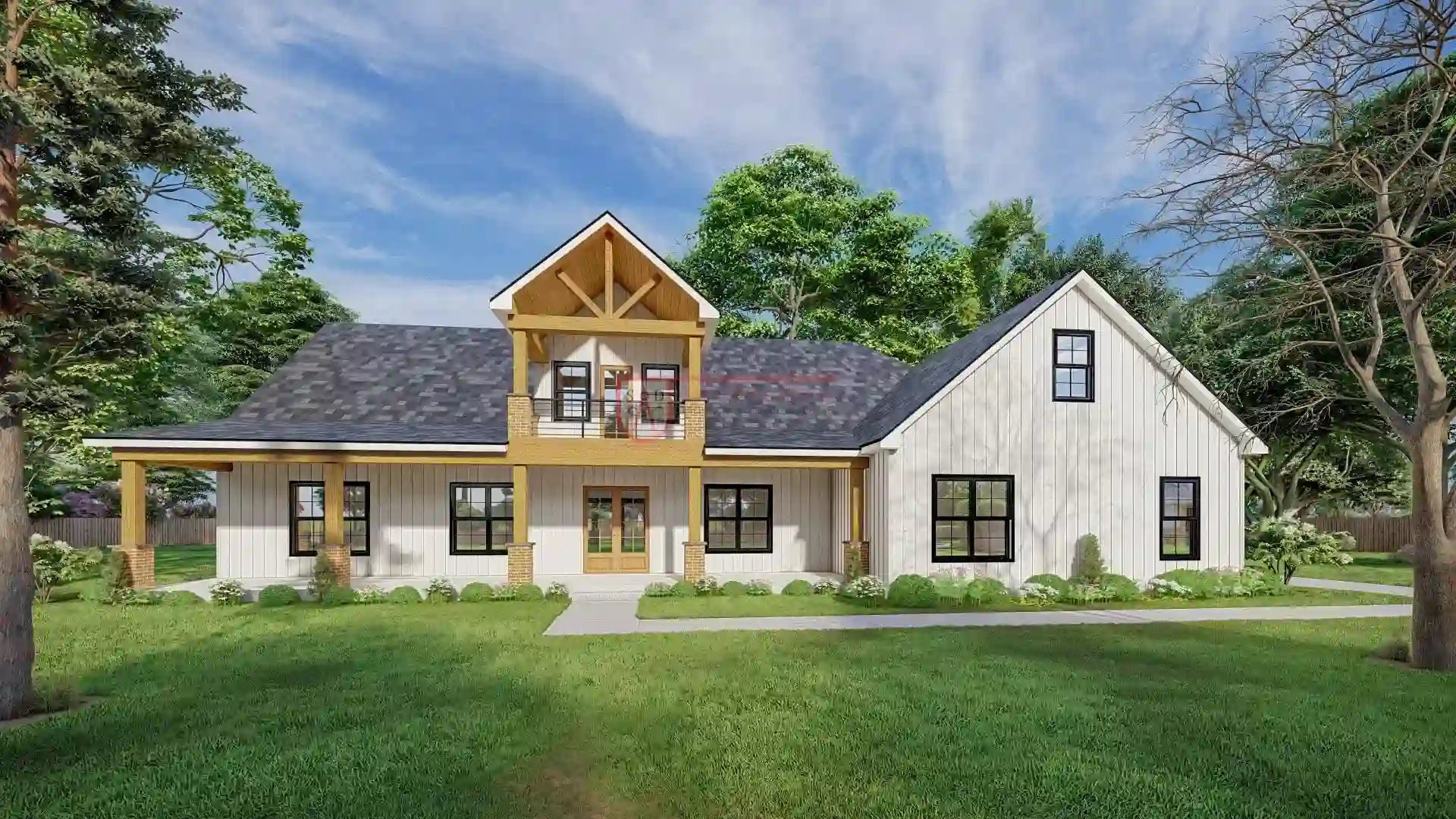5 Bedroom Barndominium Floor Plan - Drawing Blueprints 212SVD - Etsy