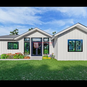 3 Bedroom Barndominium With Office | 2060 SF House Plan | Instant PDF ...