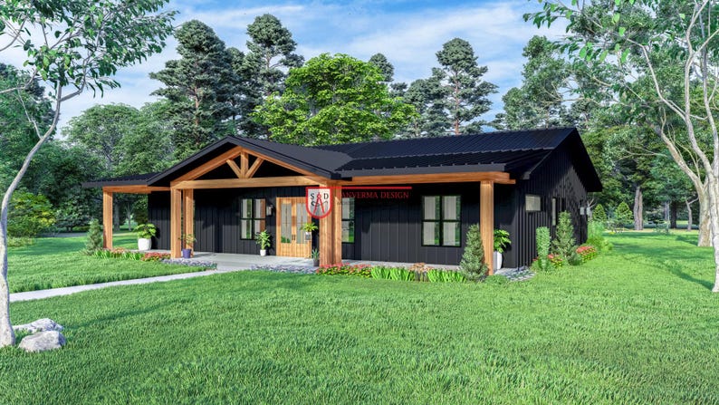 40X60 Barndominium Floor Plan - 4 Bed | 2.5 Bath - 2400 SF Drawing ...