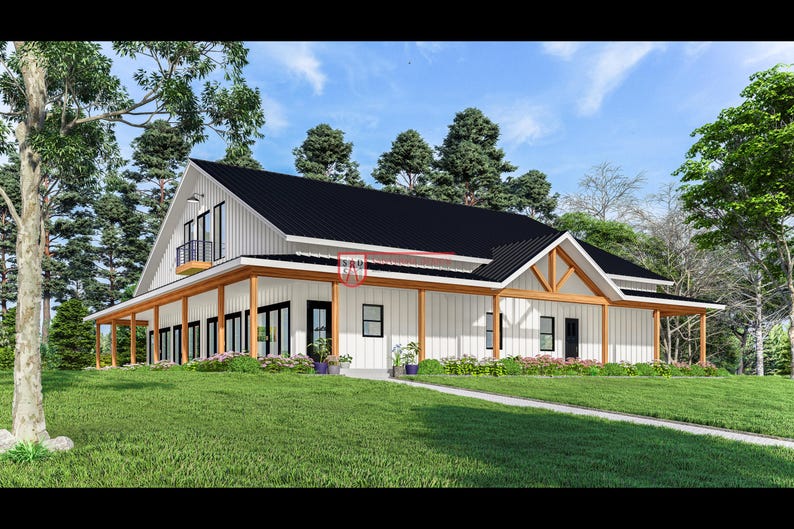 2 Bedroom Barndominium Floor Plan | 3200 SF, Loft (PDF) | 307SVD - Etsy ...