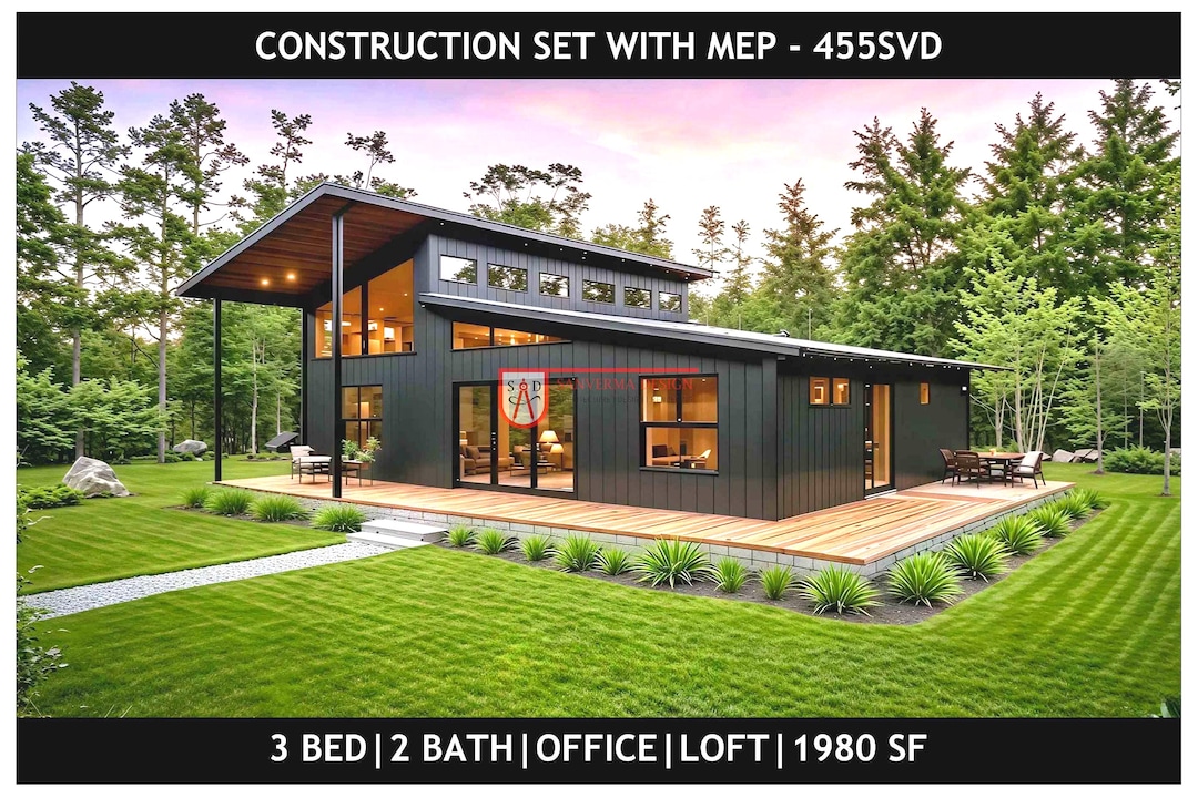 Barndo Floor Plan With Loft – 3 Bed 2 Bath Office | 2000SF Barndo Plan ...