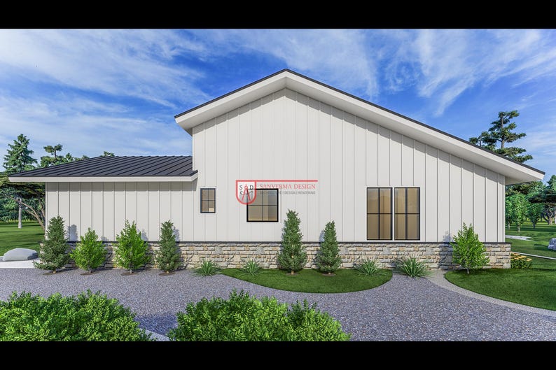 4-bedroom Barndominium Floor Plan | Drawing Blueprints | 240SVD ...