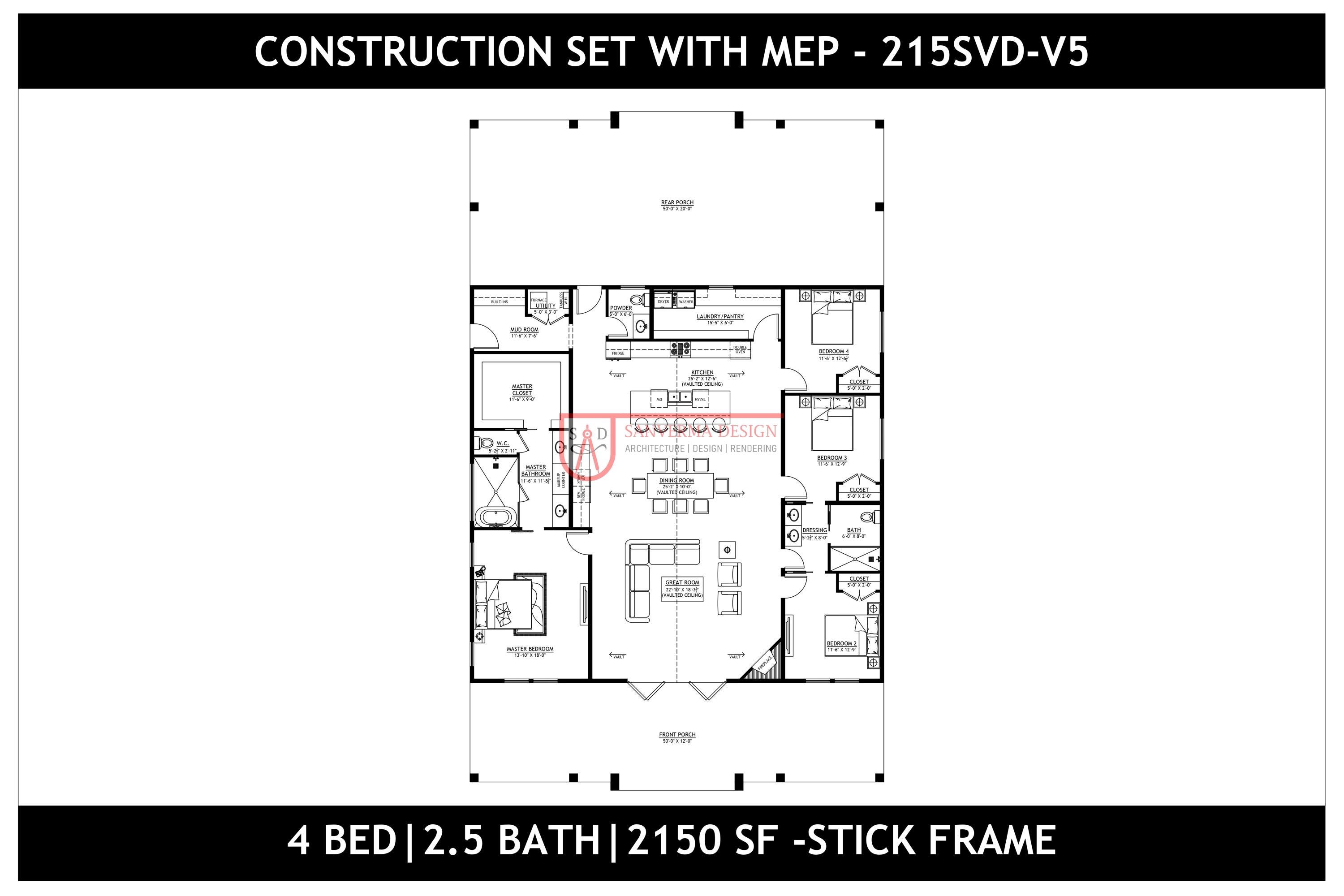 Barndominium Floor Plan - Drawing Blueprints - 215SVD Versions - Etsy ...