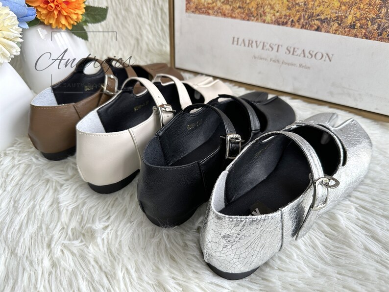 Double Straps Split-toe Mary Janes, Tabi Split-toe Shoes, Women Tabi ...