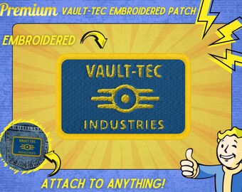 Fallout Vault-tec Corporation Emblem Iron-on Embroidered Patch, Custom ...