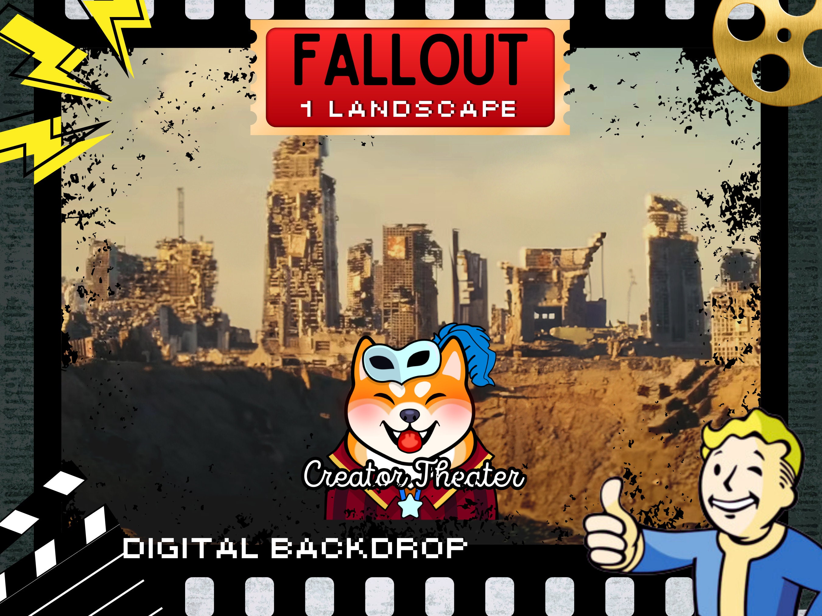 Fallout Shady Sands Cosplay Digital Backdrop Background for Photography ...