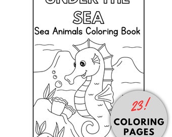 Sea Life Coloring Book - Etsy