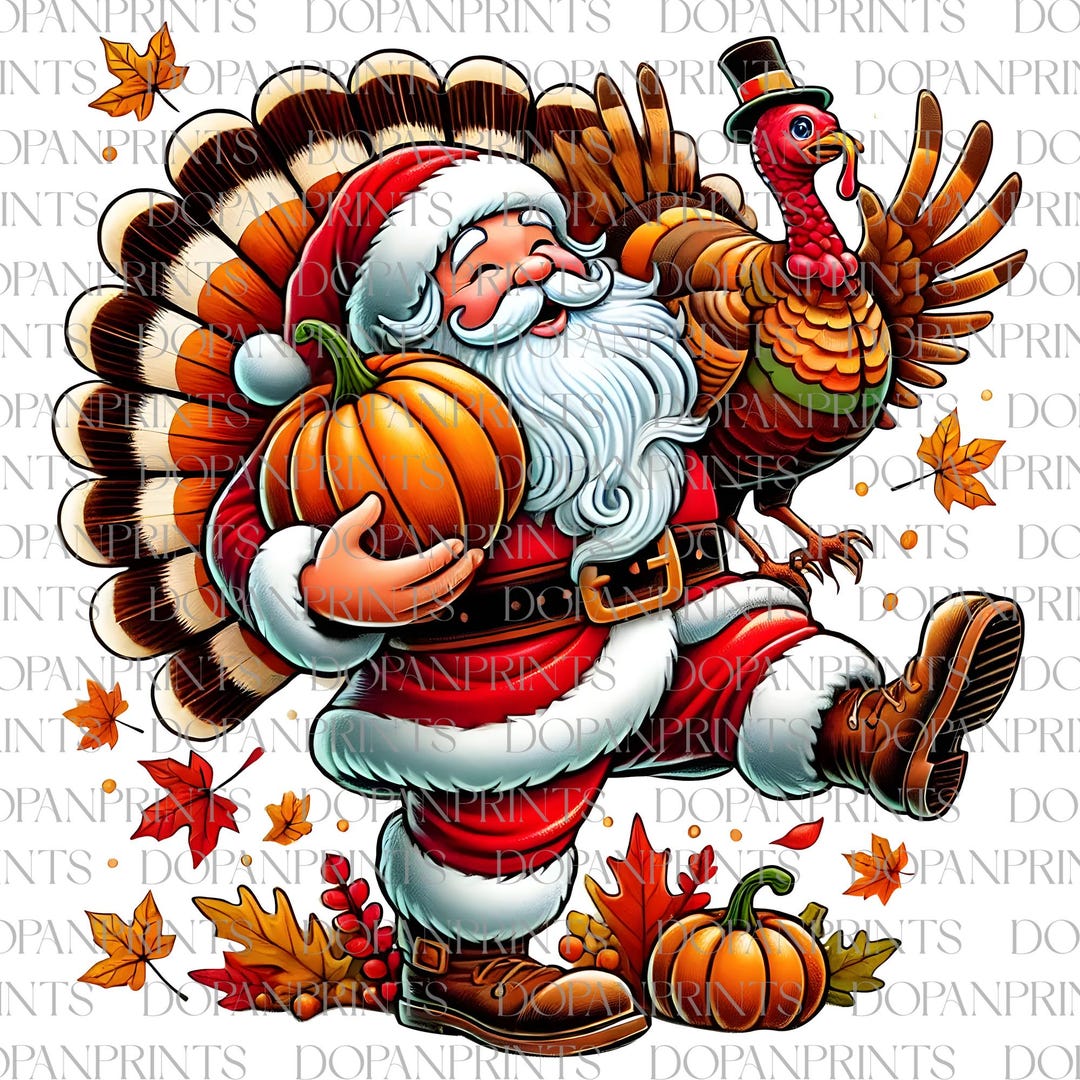 Santa Disguise A Turkey Png, Christmas Santa Humor Png, Turkey ...