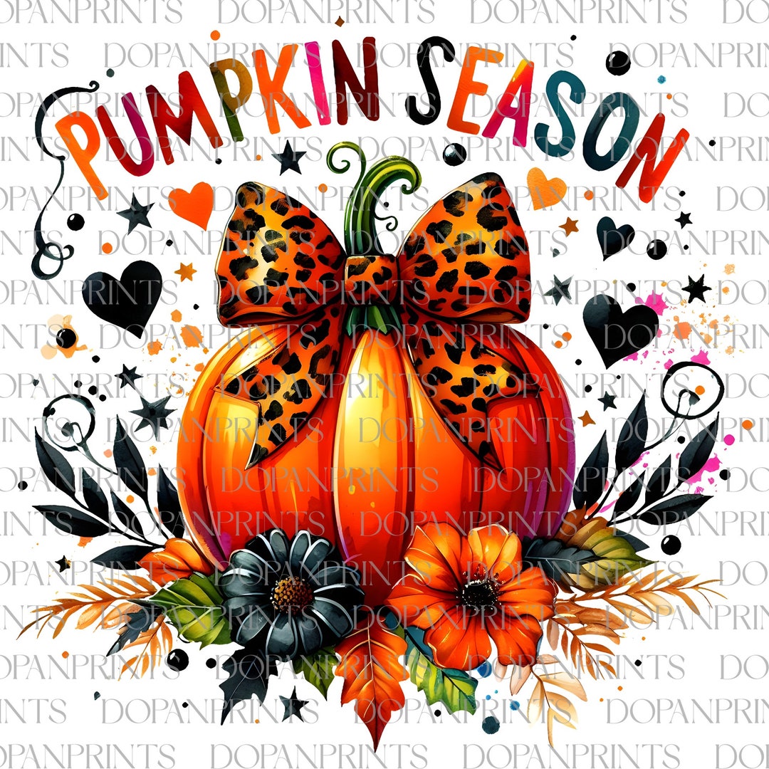 Retro Halloween Png Coquette Bow Png, Fall Floral Png, Pumpkin Spice ...