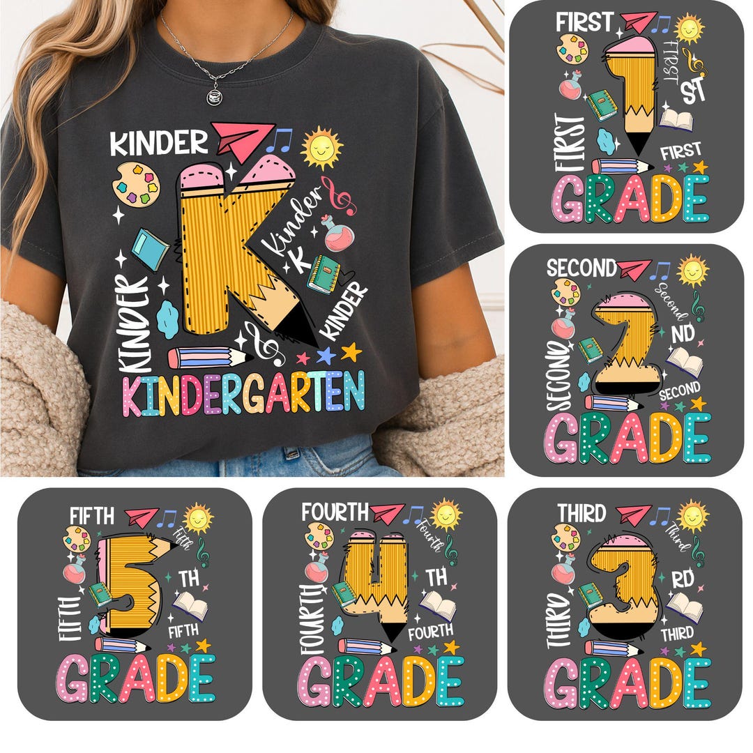 Back to School Preppy Bundle PNG, Teacher First Day of School Shirt ...