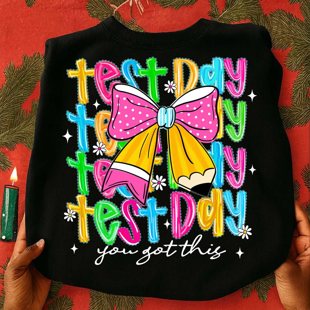 Preppy Test Day Teacher Coquette Png, Teacher Bow Pencil PNG, Don't ...