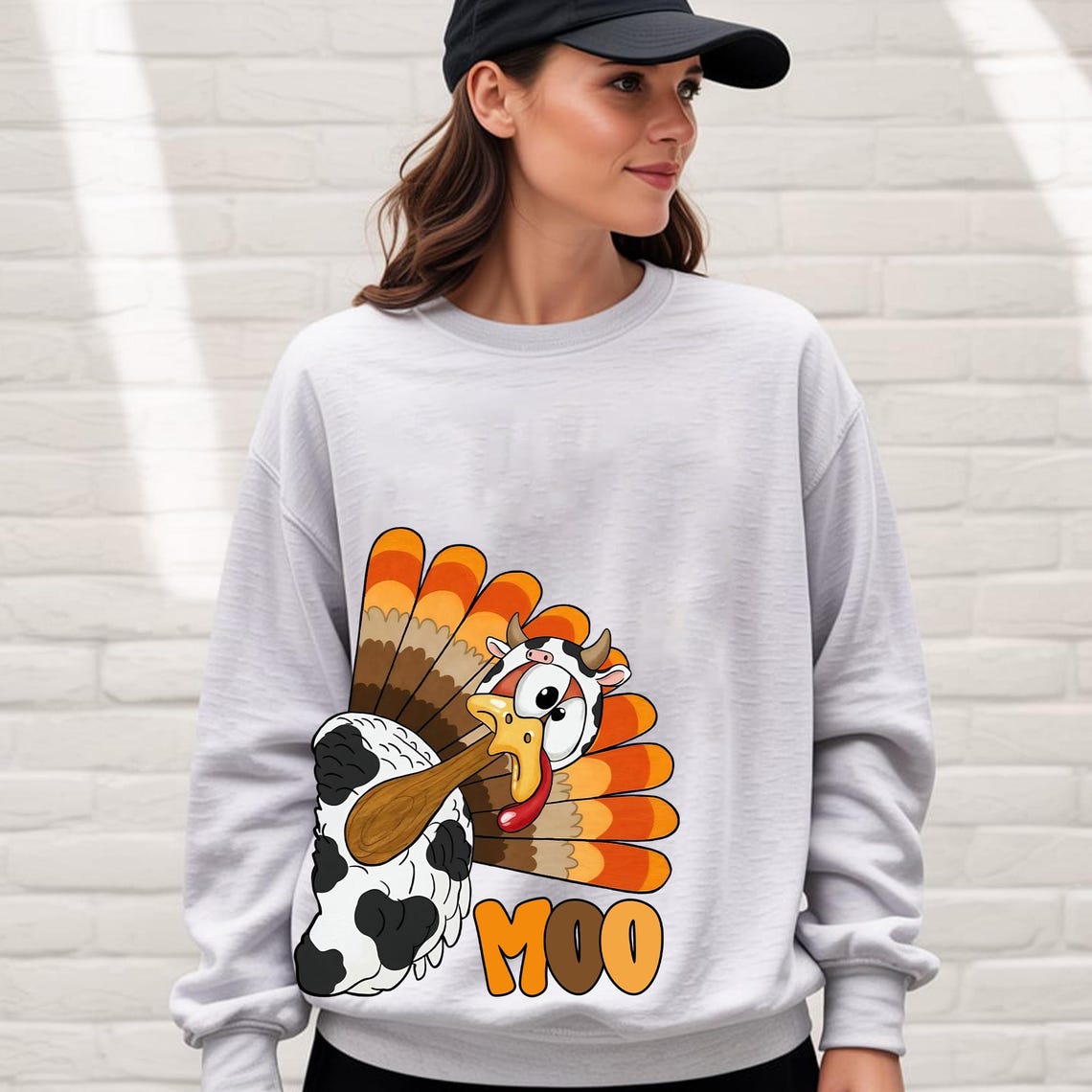 Funny Thanksgiving Turkey Moo Png, Turkey Png, Thanksgiving Turkey Png ...