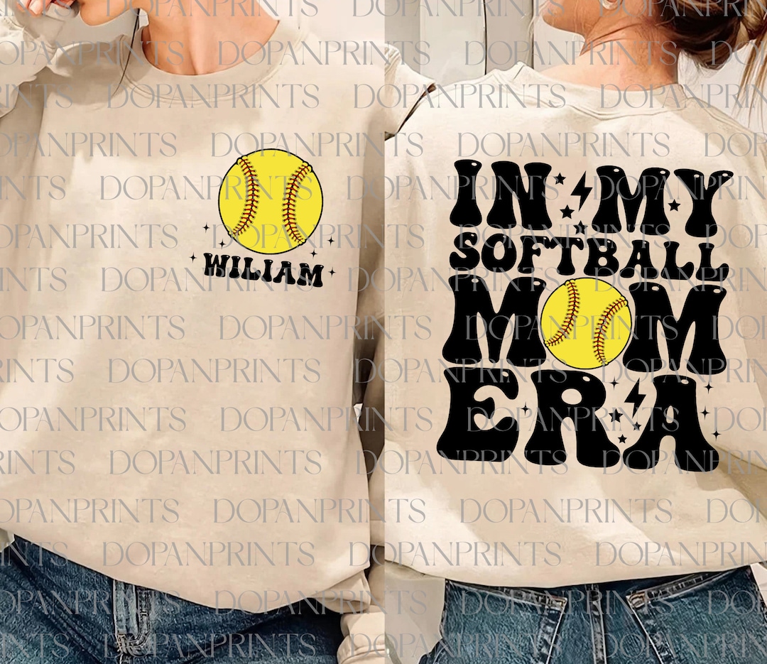 Custom in My Softball Mom Era Png, Sports Mom Png, Mother's Day Png ...