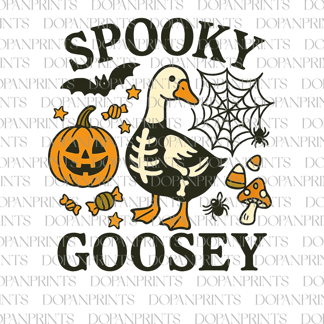 Spooky Goosey Png, Skeleton Goose Png, Funny Halloween Png, Retro Goose ...
