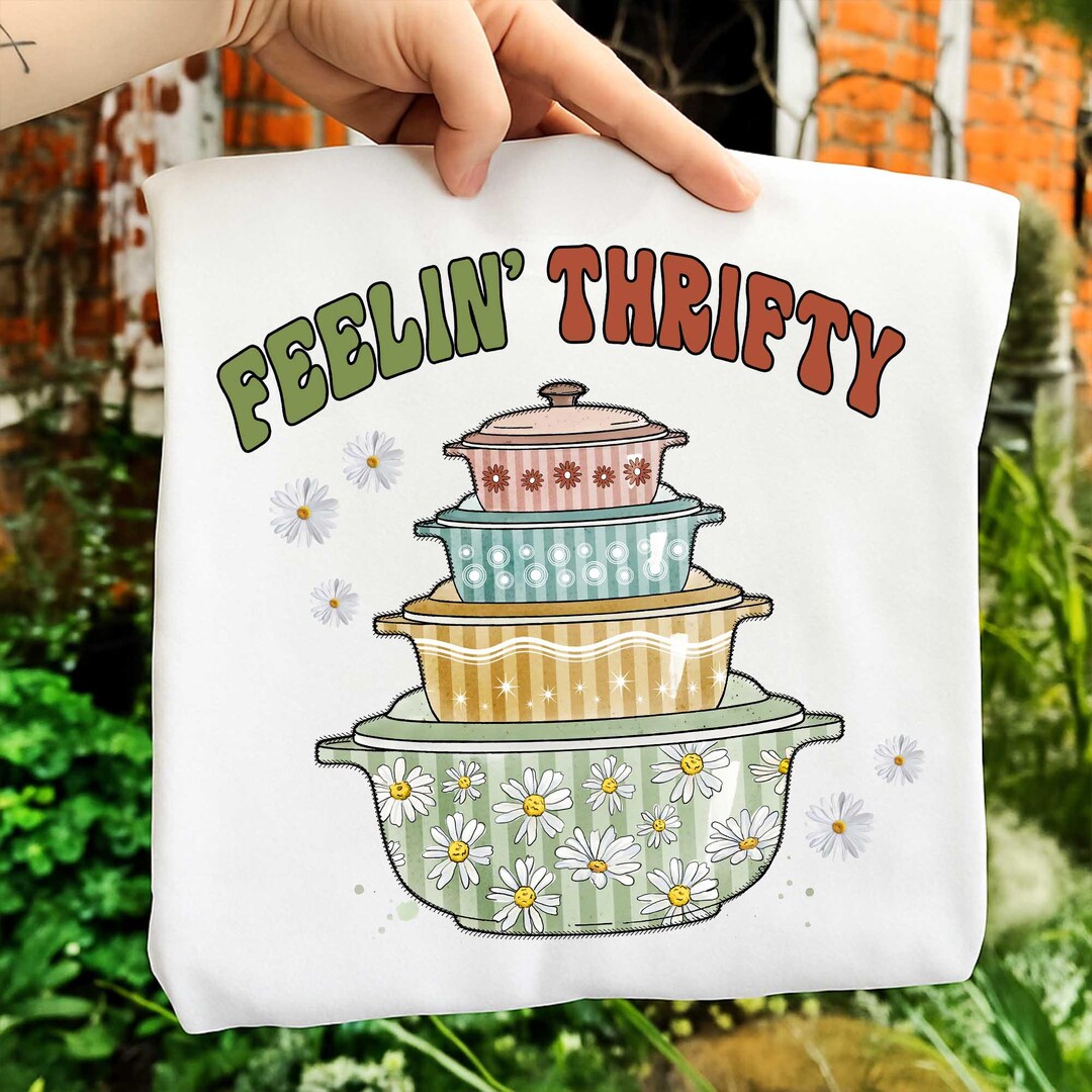 Vintage Feelin' Thrifty Png, Grandma Core Png, Homestead Mama Png ...