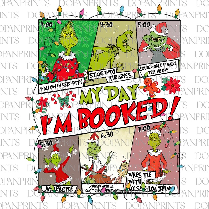My Day I'm Booked Png, Funny Christmas, Vintage Christmas, Merry Xmas ...
