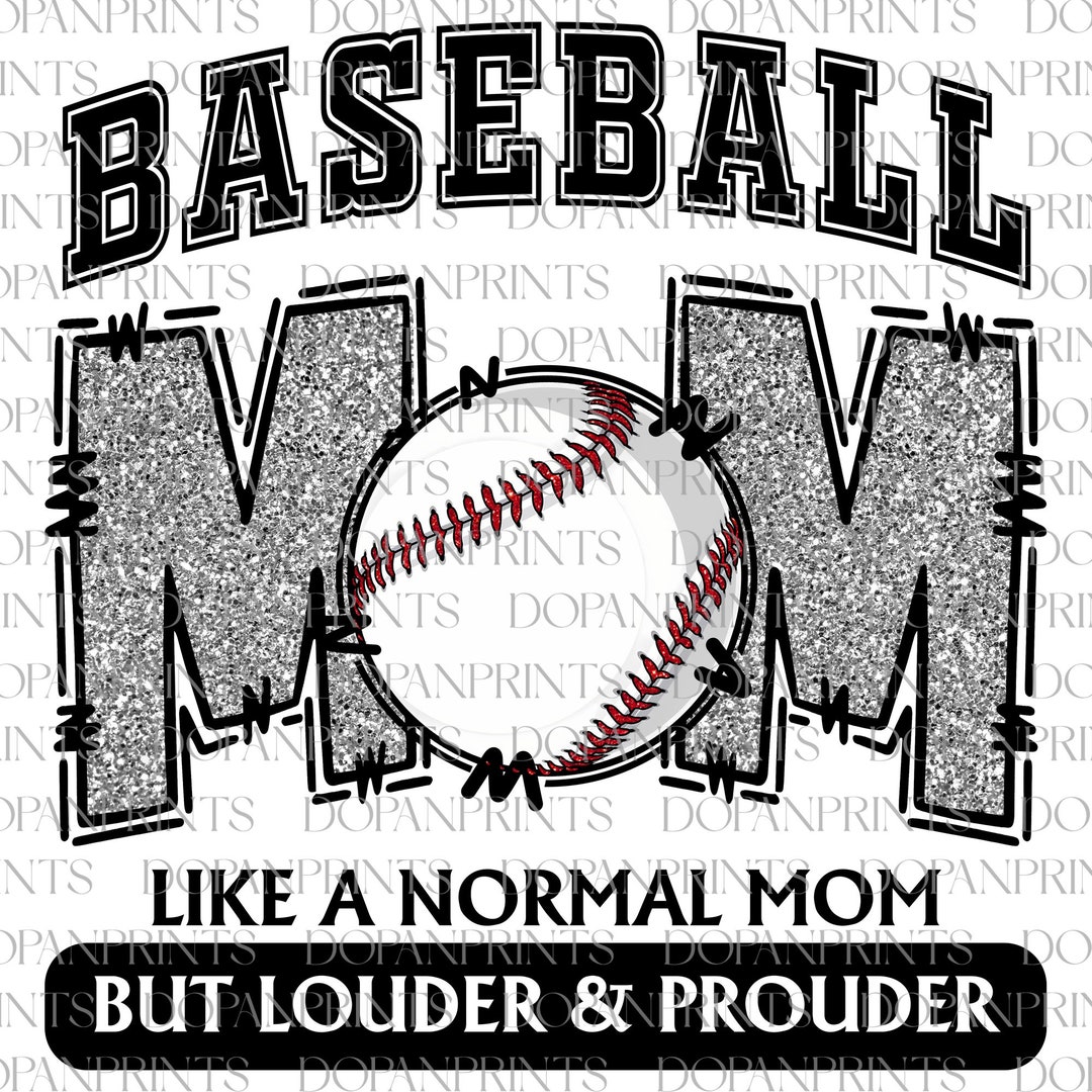 Baseball Mom Png, Glitter Baseball Png, Retro Sports Mom Png, Mama Game ...