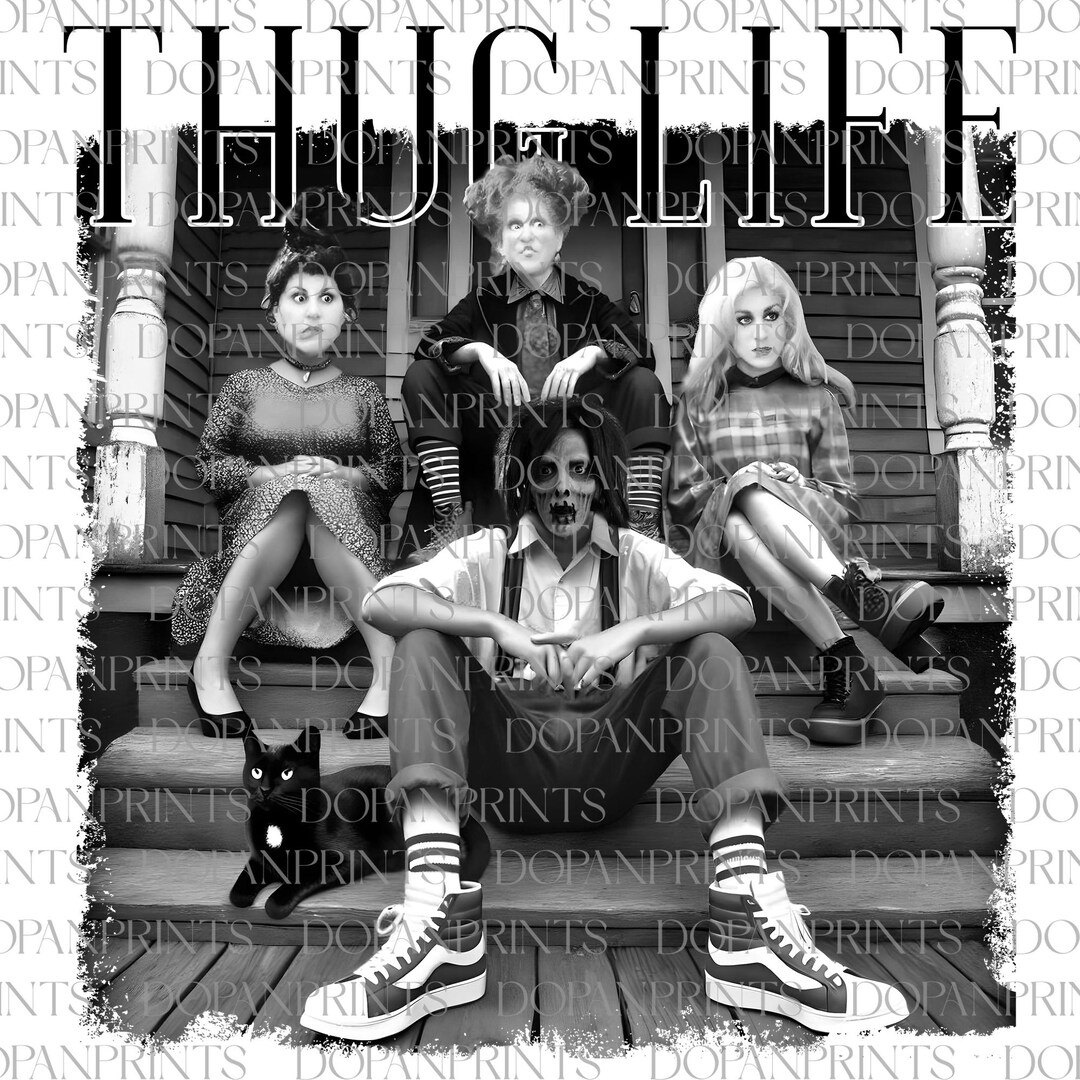 Thug Life Witches Png, Witch Halloween Png, Spooky Season, Retro ...