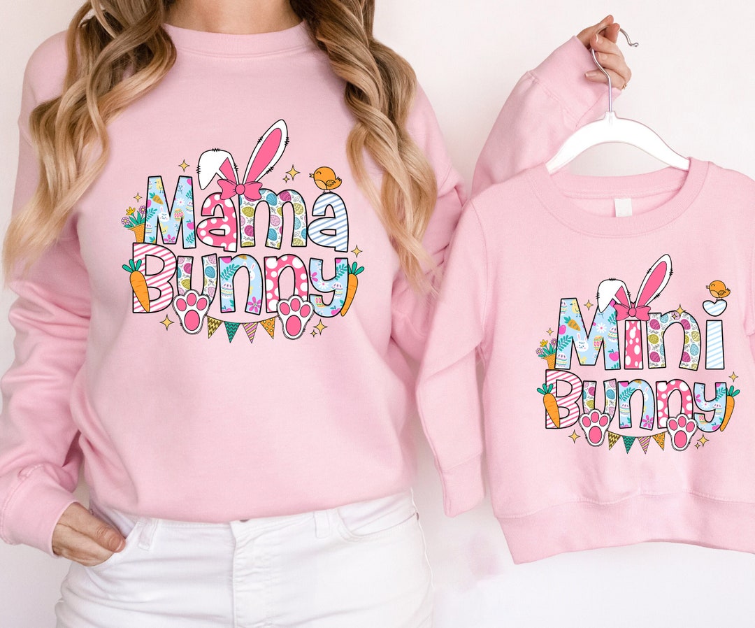 Bundle Mama Mini Easter Bunny Png, Mama Easter Png, Cute Easter Rabbit, Happy Easter Png, Easter ...