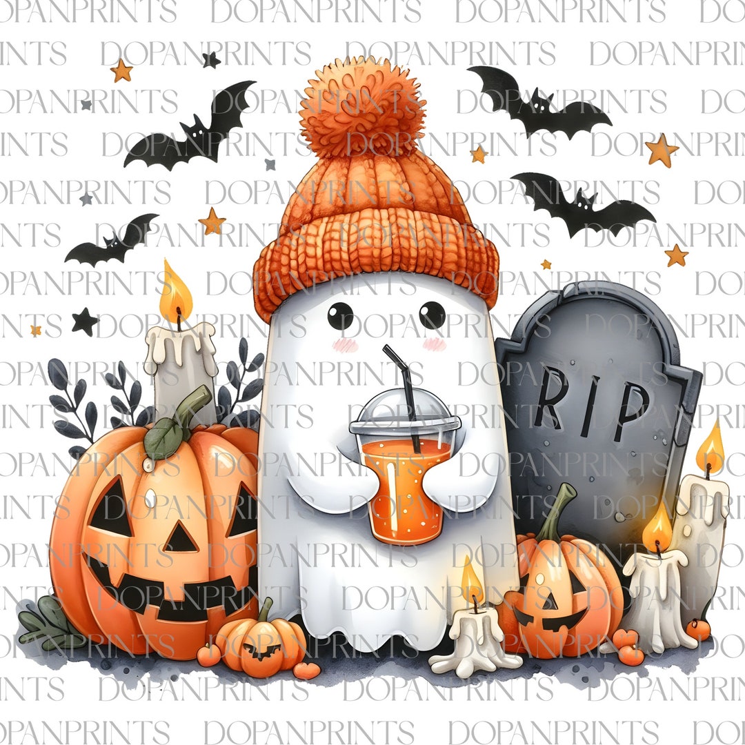 Spooky Ghost Png, Halloween Png, Funny Sticker Png, Bougie Ghost Png ...