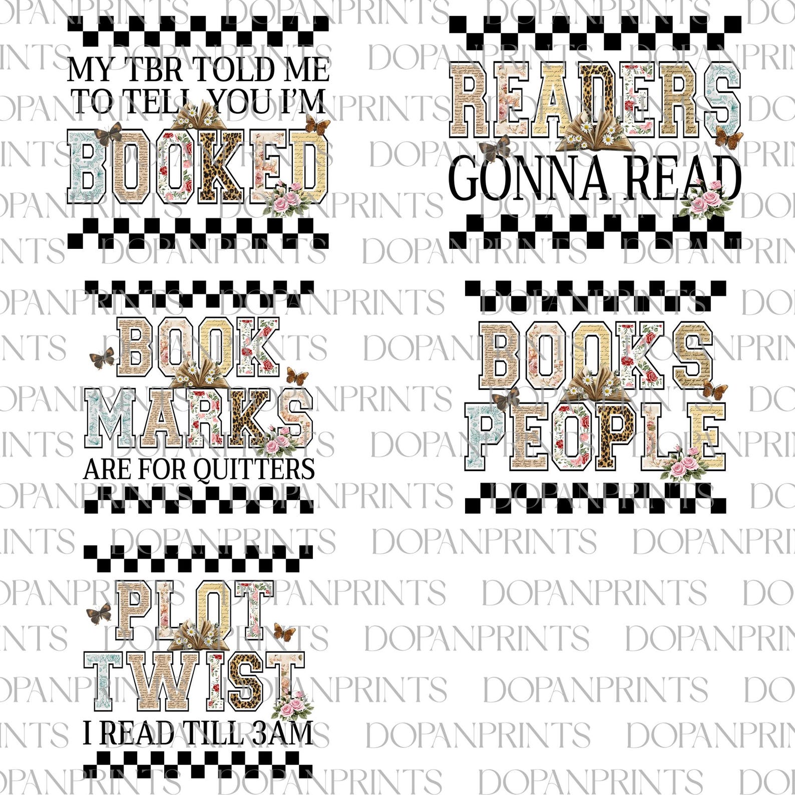 Book Lover PNG Bundle, Boho Wildflower Book Nerd Png, Book Nerd PNG ...