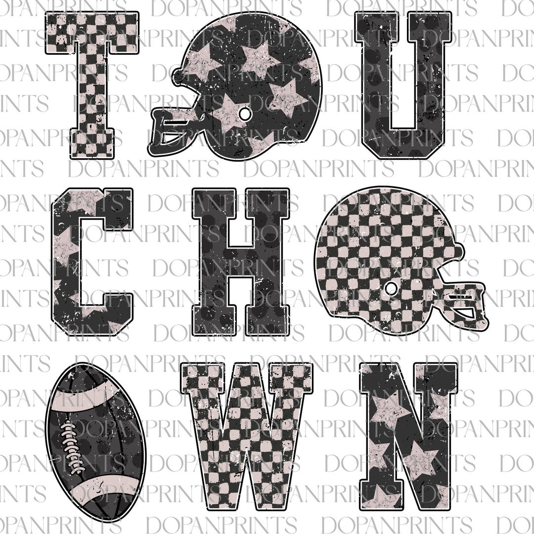 Touchdown PNG, Football Touchdown Season Png, Black White Touchdown ...