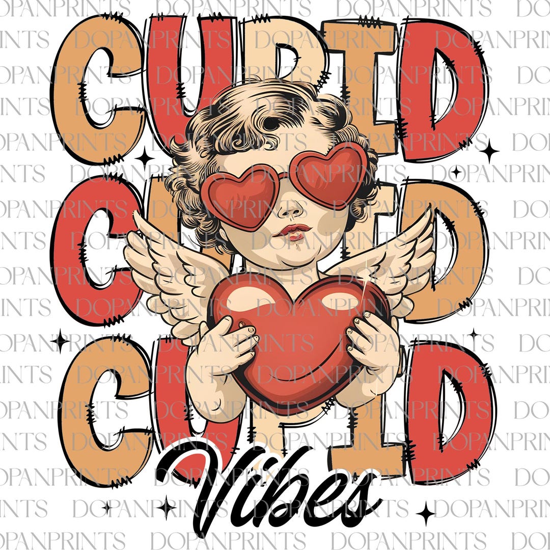 Retro Cupid Valentine Blowing Bubble PNG, Vintage Valentines Day Png ...