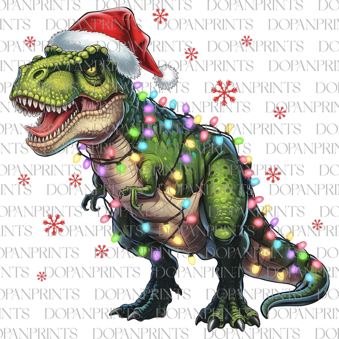 Christmas Dinosaur Png, Merry Christmas Png, Dinosaur Lover Png ...