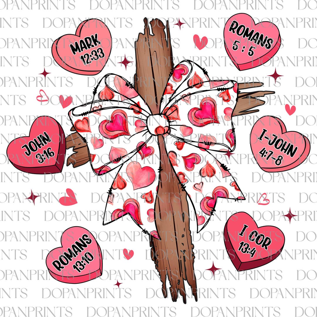 Coquette Jesus Valentine Cross Bow Png, Christian Valentine's Day Png ...