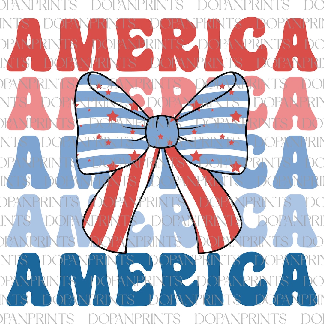 American Coquette Bow Svg, Coquette 4th of July Svg, American Flag Svg ...