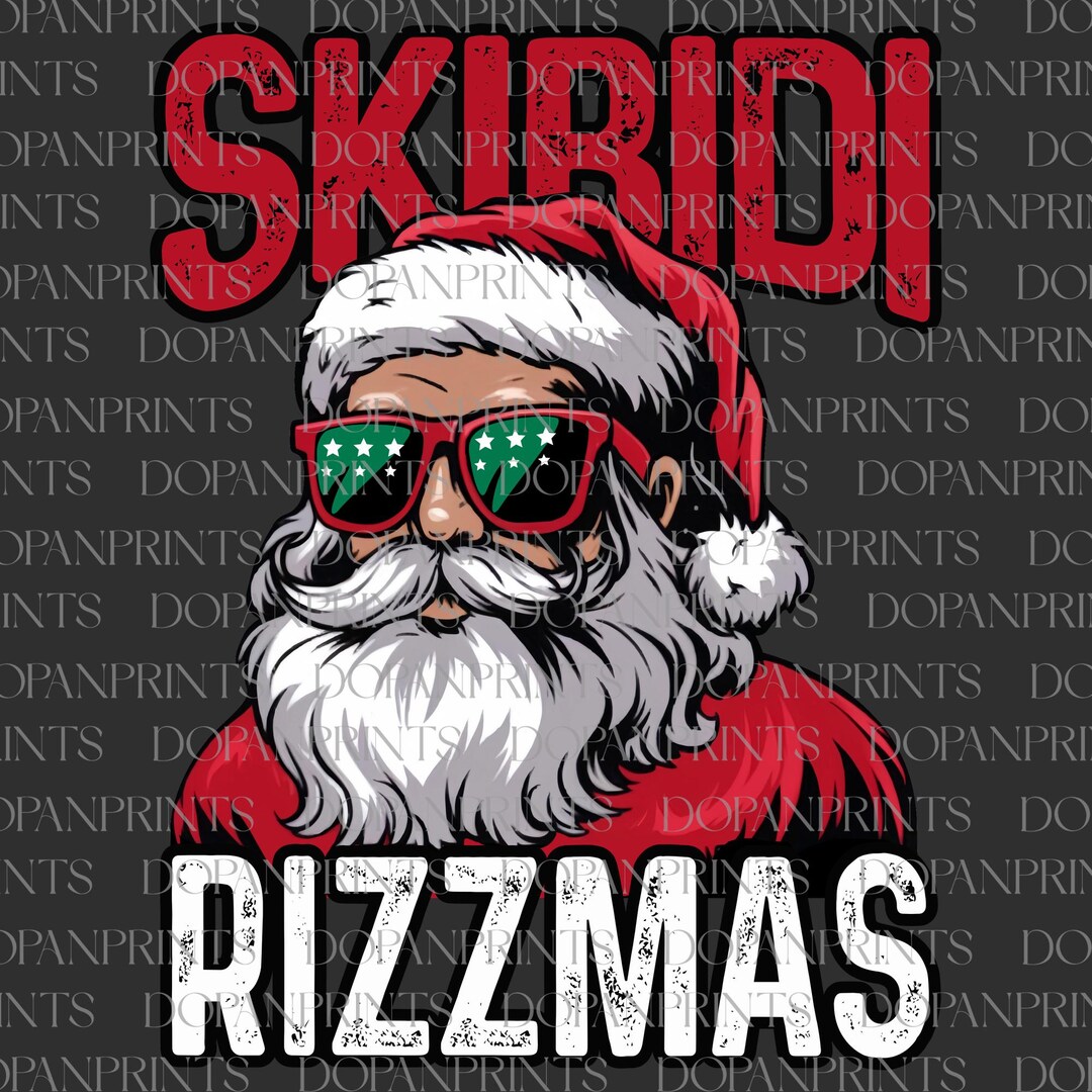 Skibidi Rizzmas Png, Merry Rizzmas Png, Santa Claus Rizz Png, Rude ...