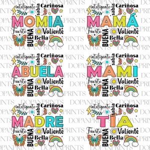 Bundle Madre Png, Spanish Mama Png, Happy Mother's Day, Latina Mom Png ...