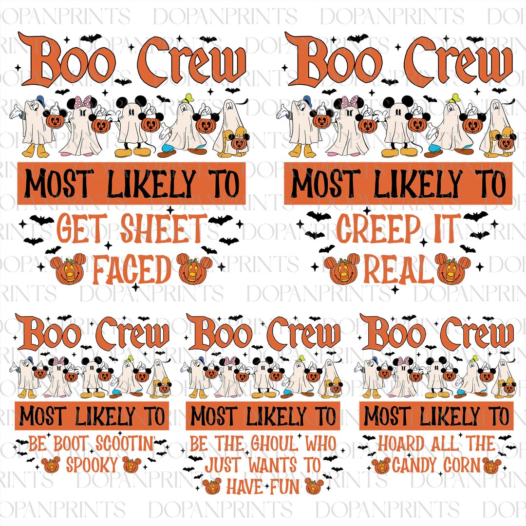 Bundle Boo Halloween Png, Mouse and Friends Halloween, Most Likely To ...