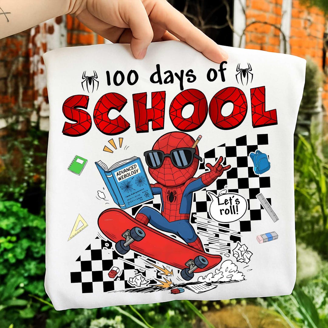 100 Days of School Superhero PNG, Happy 100 Days of School Png, Toddler ...