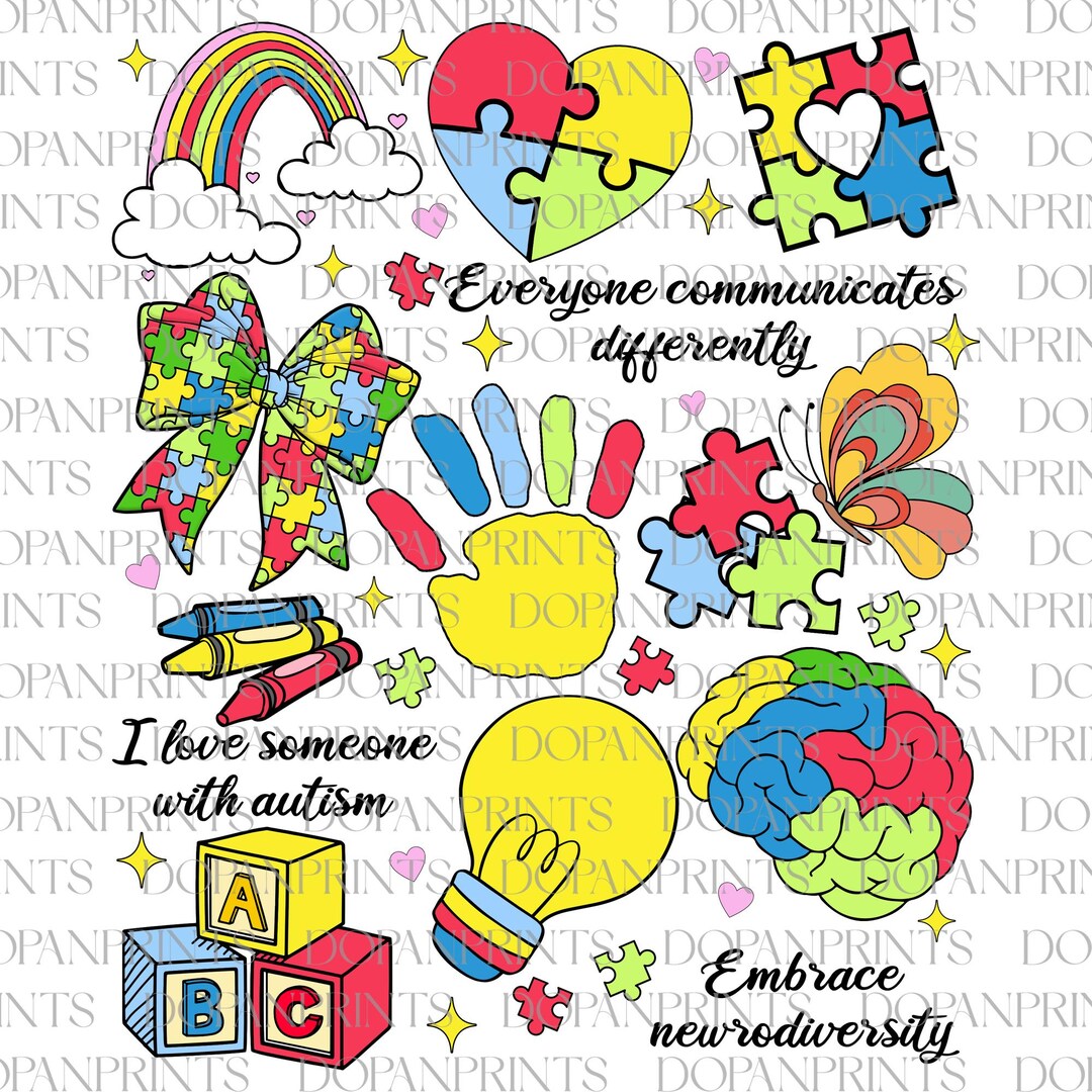 Everyone Communicates Differently Png, Autism Mom Png, Autism Puzzle ...